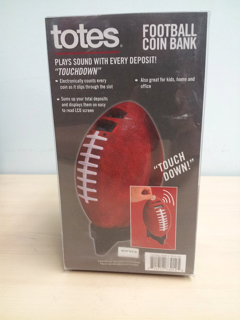 Totes Football Coin Bank