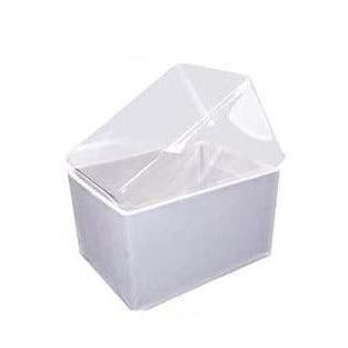White Cardboard 3"x2" Box with Clear Acetate Tuck Lid